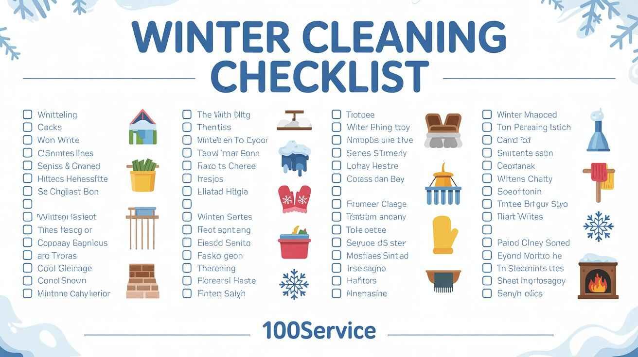 Winter ️ cleaning checklist by 100Service